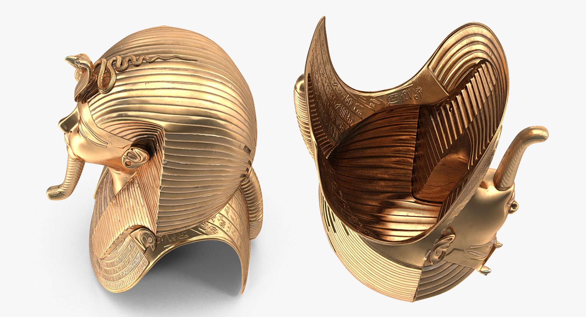 3D Model Gold Mask Tutankhamun - TurboSquid 1402542