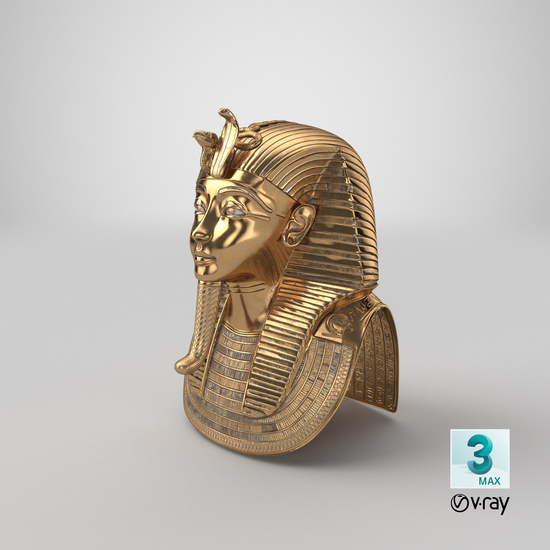 3D Model Gold Mask Tutankhamun - TurboSquid 1402542
