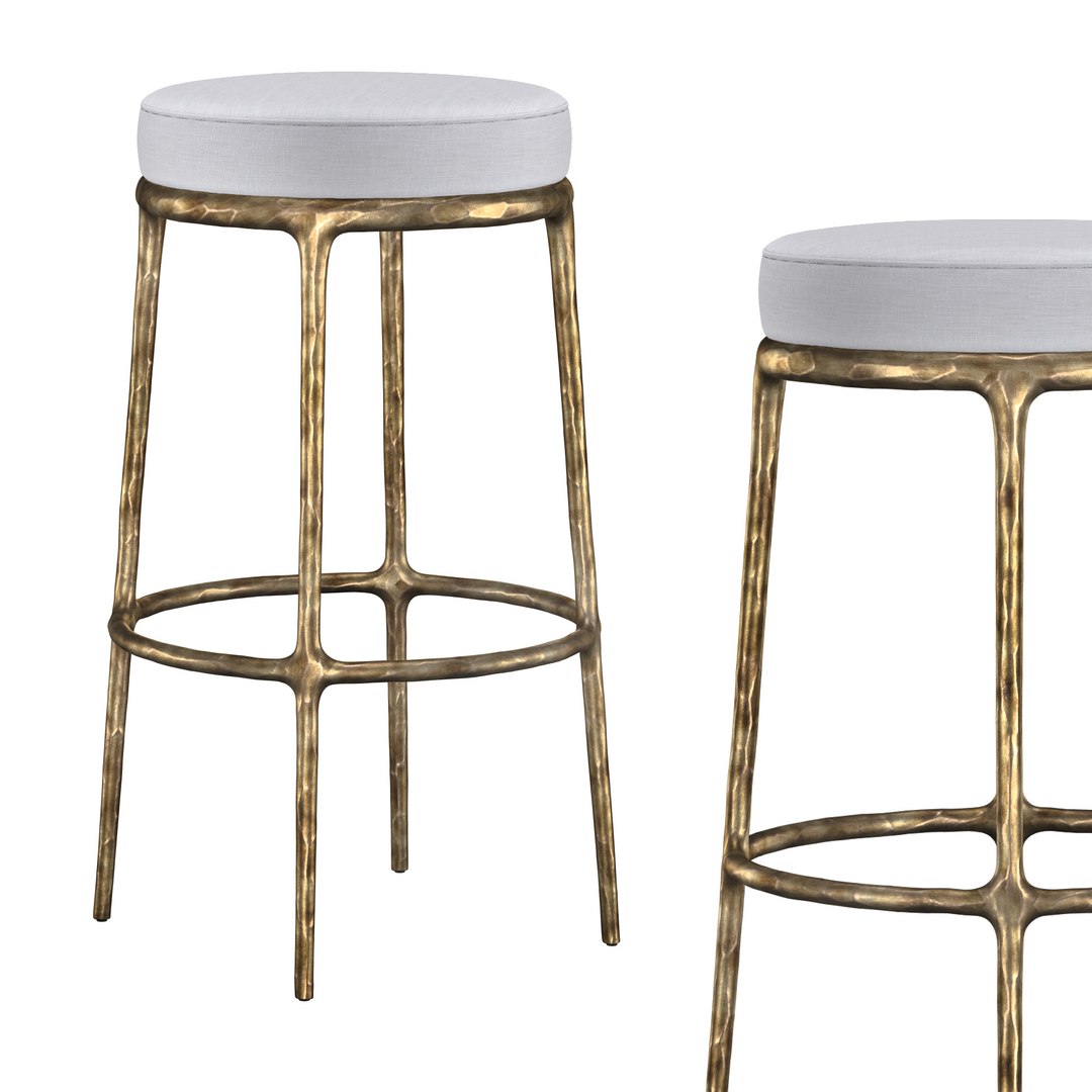 THADDEUS Bar STOOL 3D Model - TurboSquid 2187325