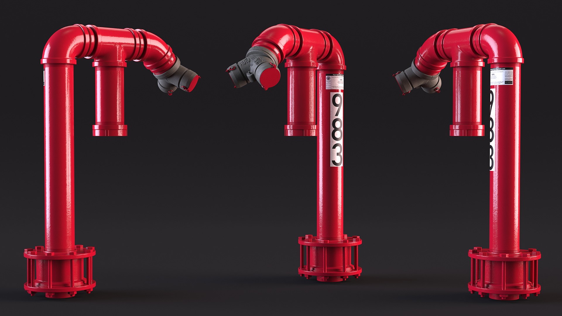 3D Double Pipe Fire Hydrant New Model - TurboSquid 2135047