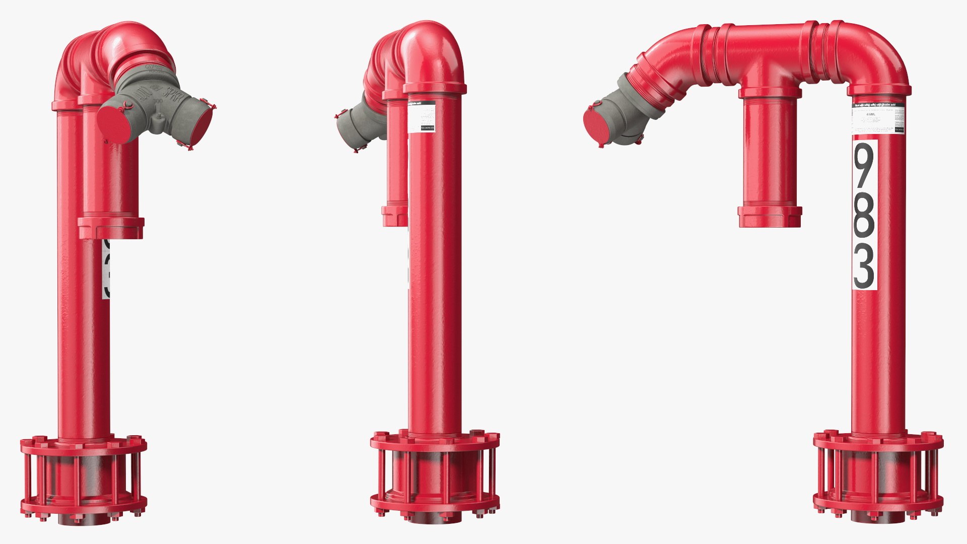 3D Double Pipe Fire Hydrant New Model - TurboSquid 2135047