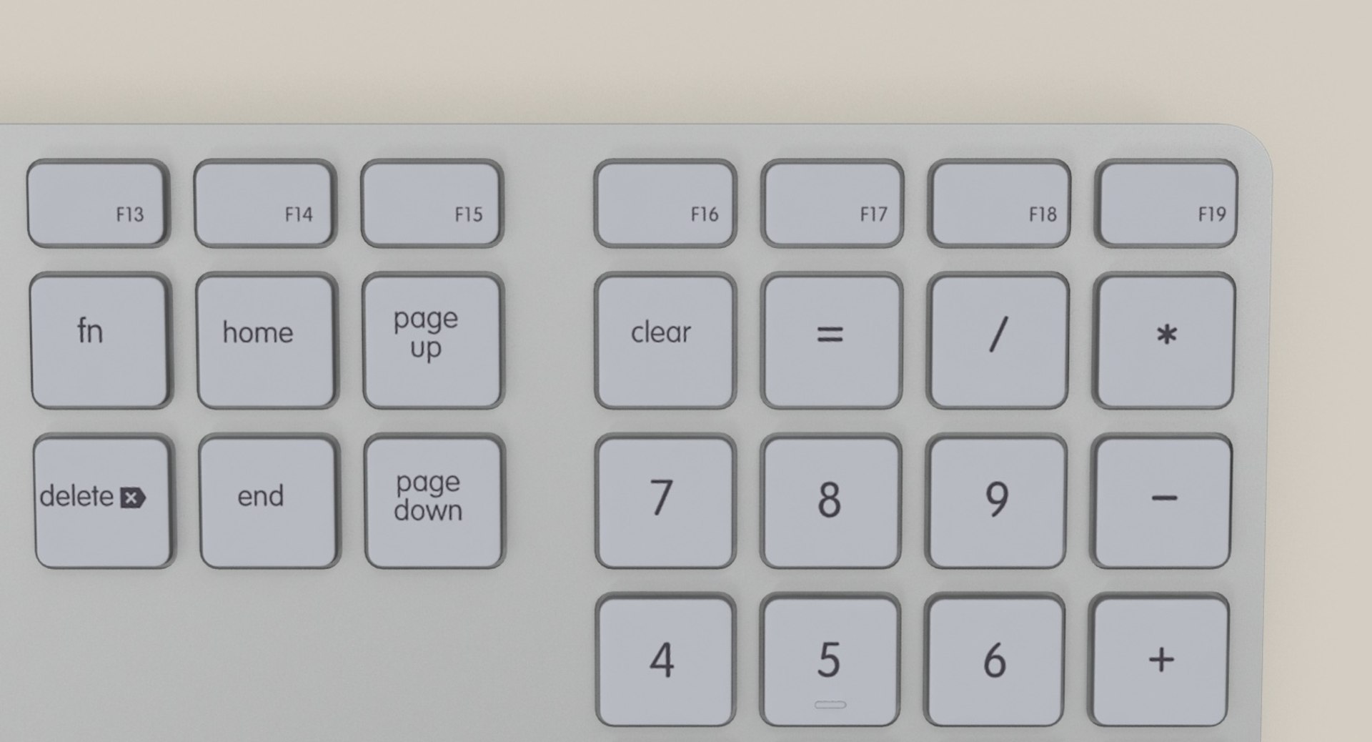 3d Model White Keyboard