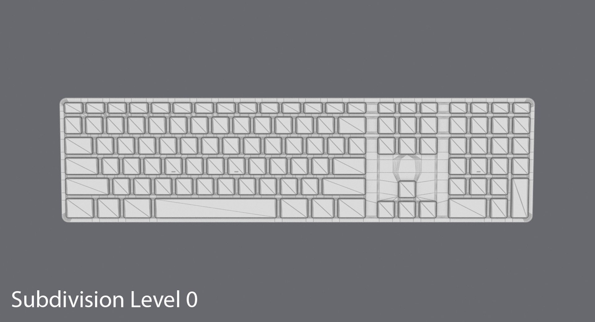 3d Model White Keyboard