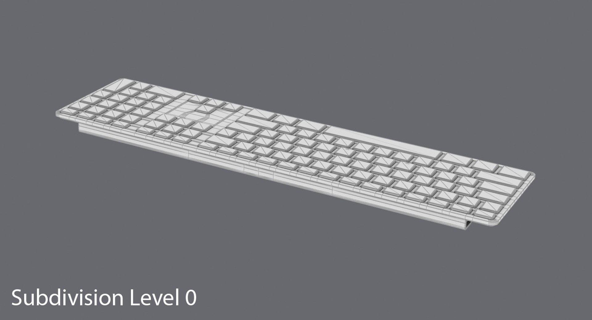 3d Model White Keyboard