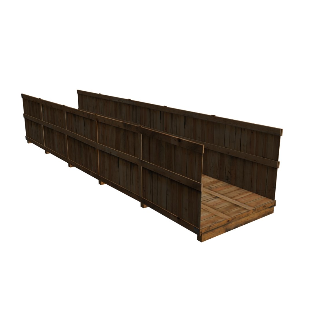 3d Model Wooden Container Box