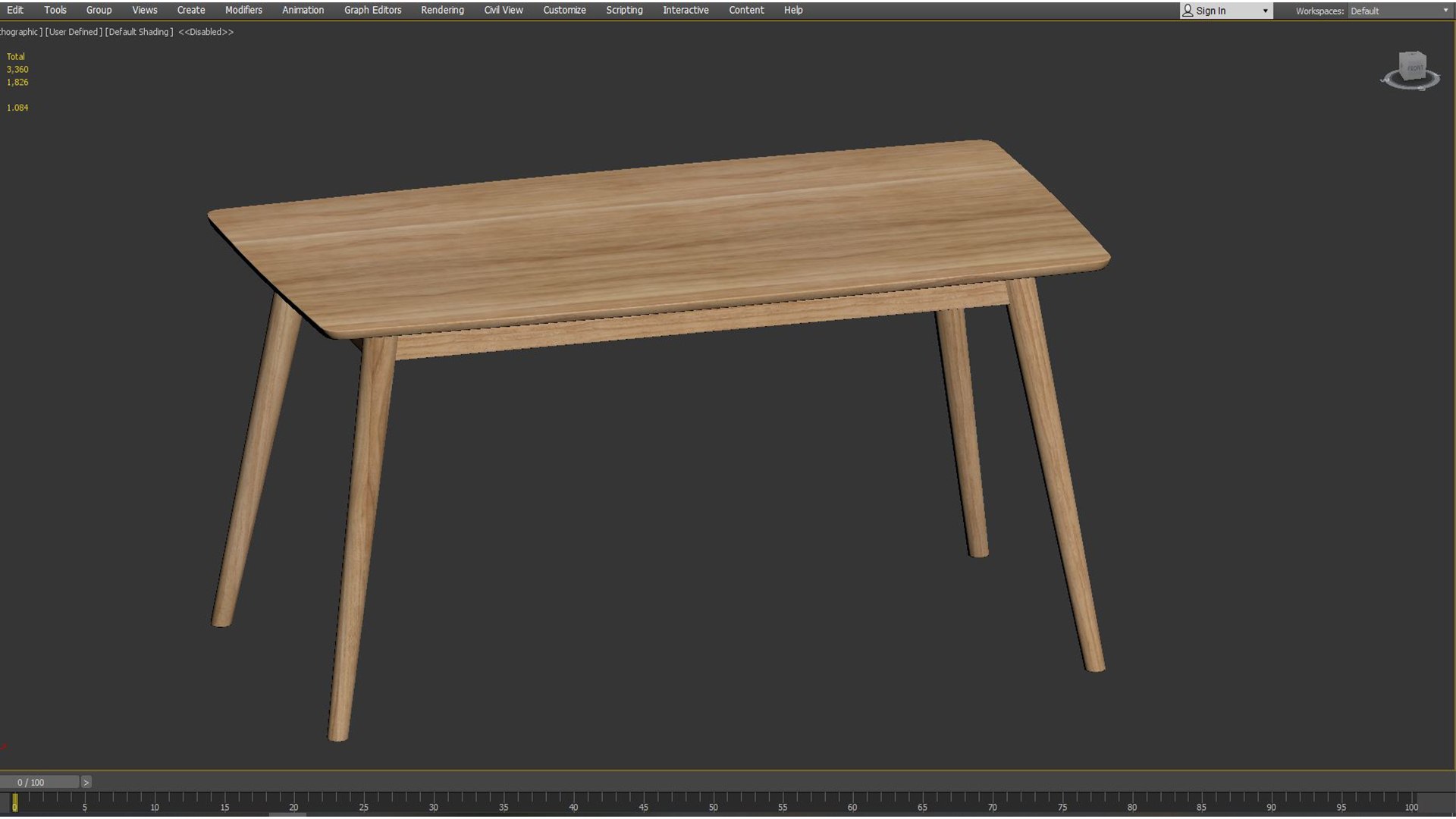 DINING TABLE NAGANO 3D - TurboSquid 1903651