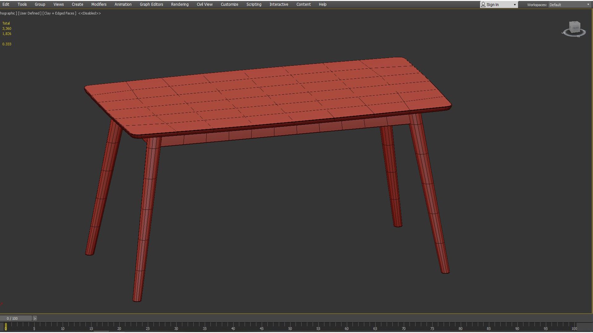 DINING TABLE NAGANO 3D - TurboSquid 1903651