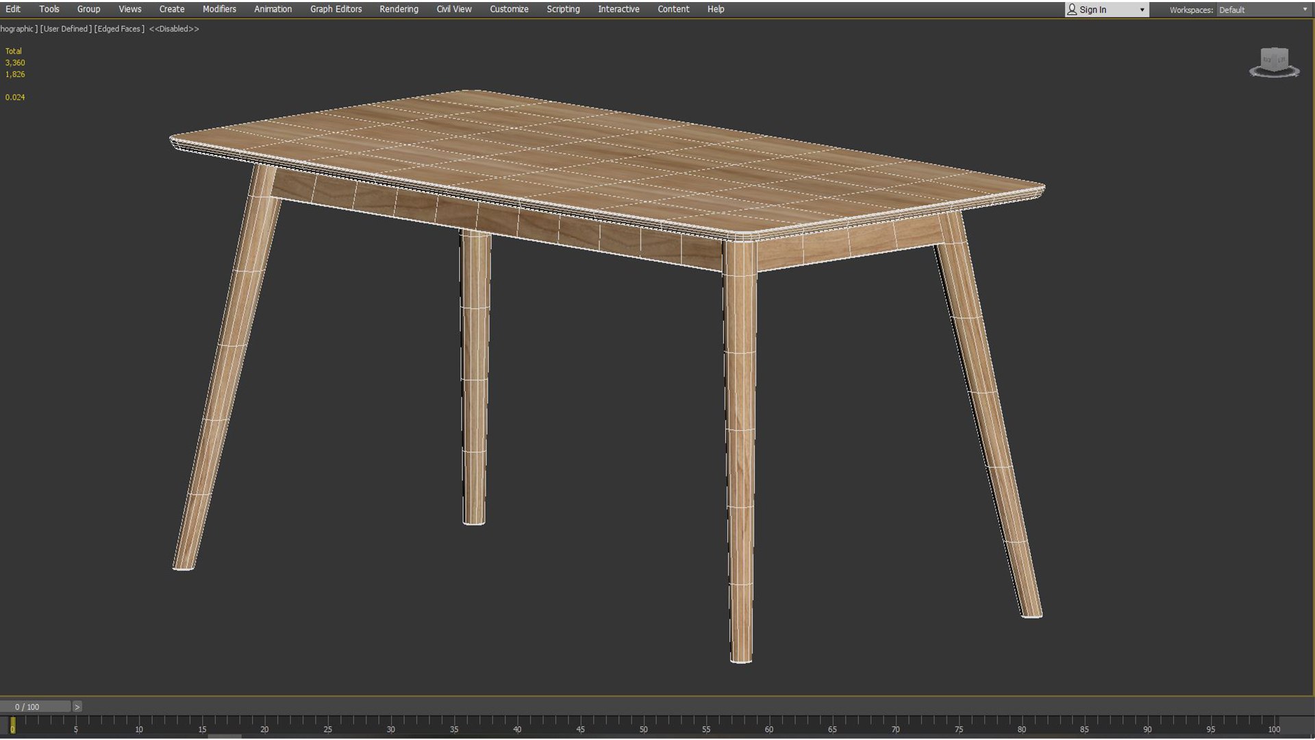 DINING TABLE NAGANO 3D - TurboSquid 1903651
