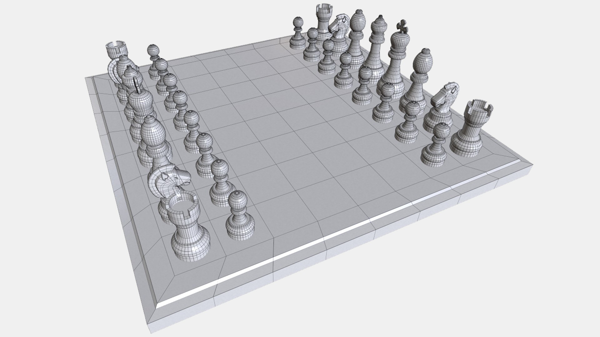 Chess Full Set 3D Model - TurboSquid 1830367