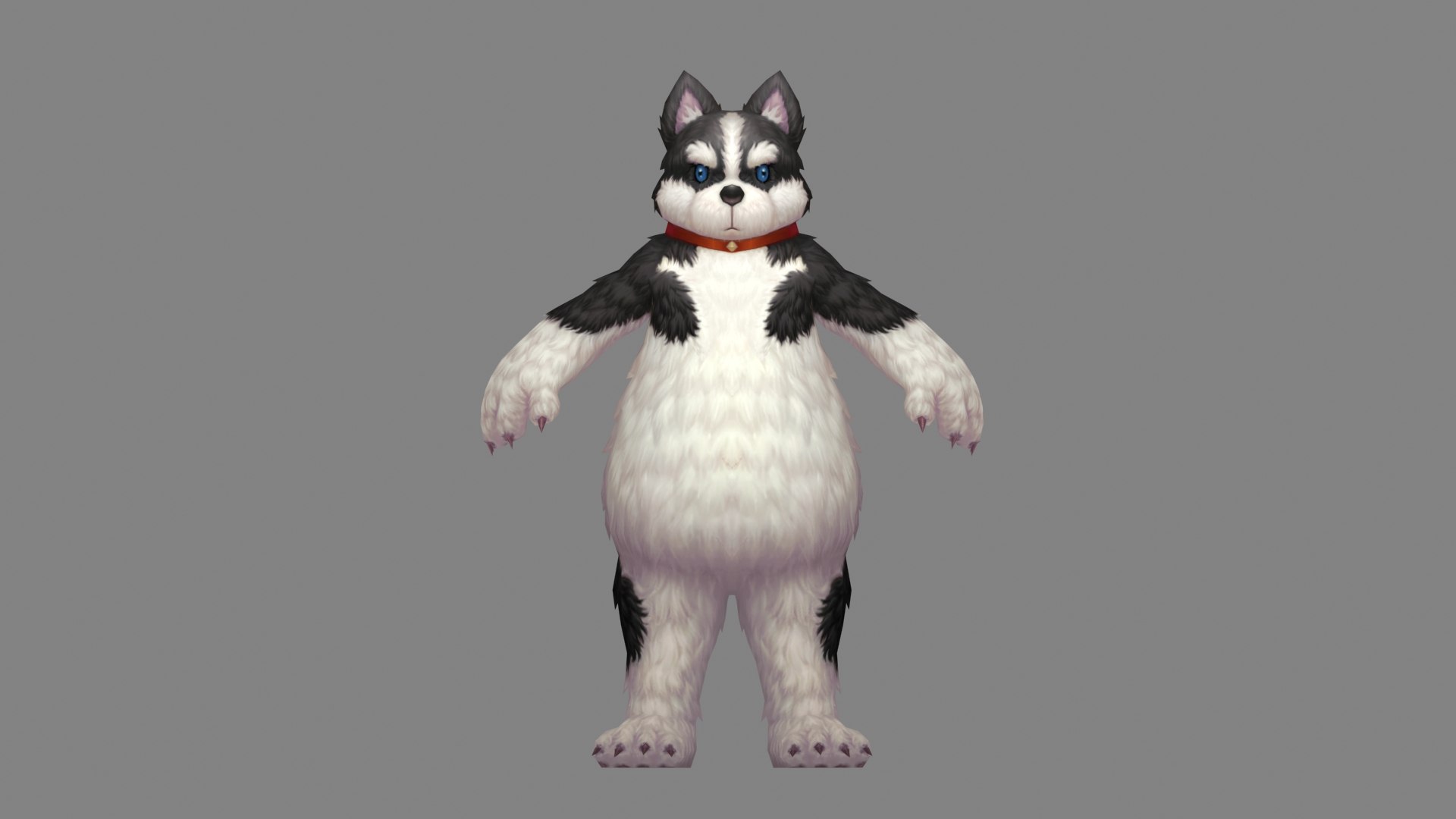 3D Cartoon Husky Character - Dog Model - TurboSquid 2108245
