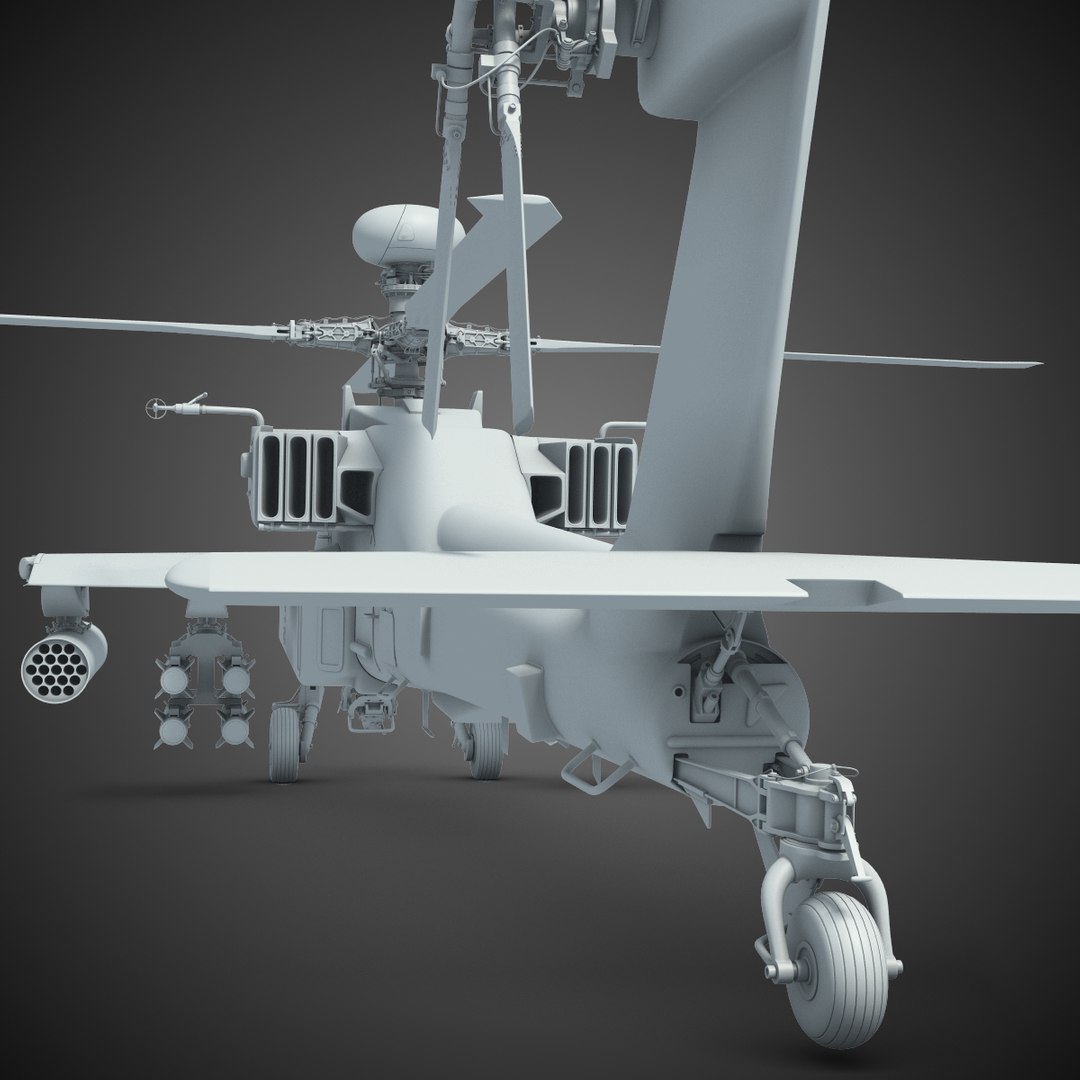 3d Apache Helicopter Model