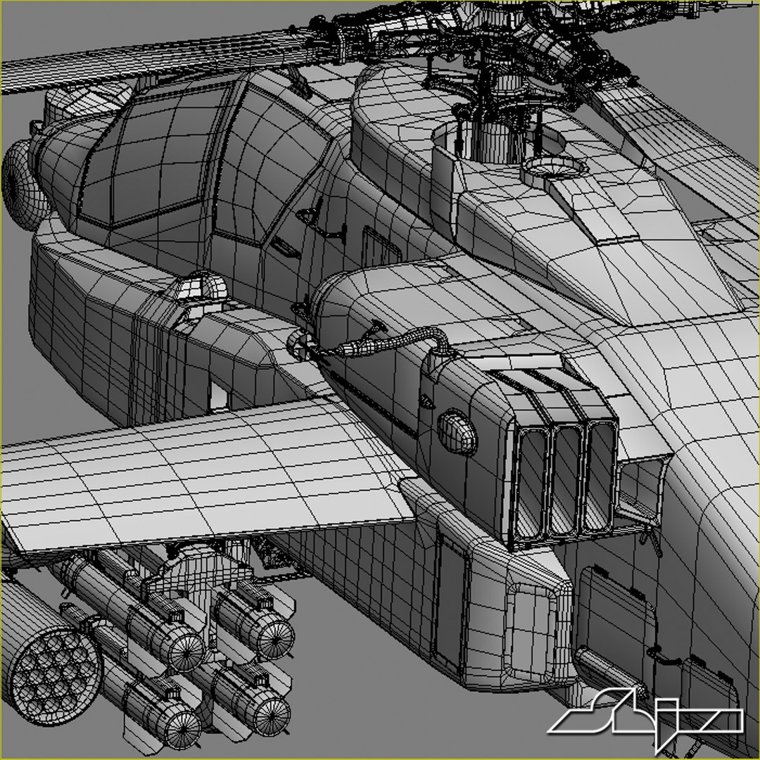 3d Apache Helicopter Model