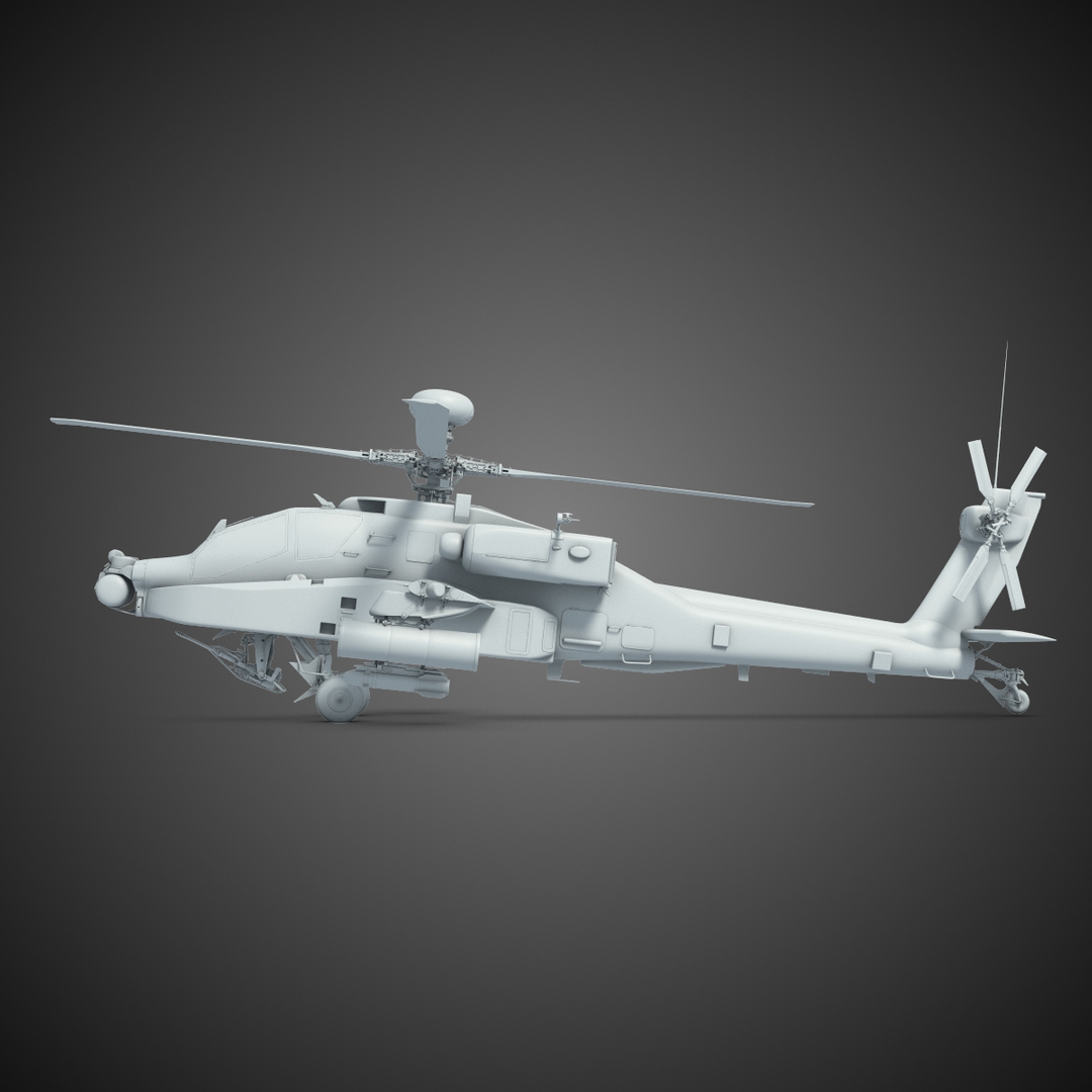 3d apache helicopter model