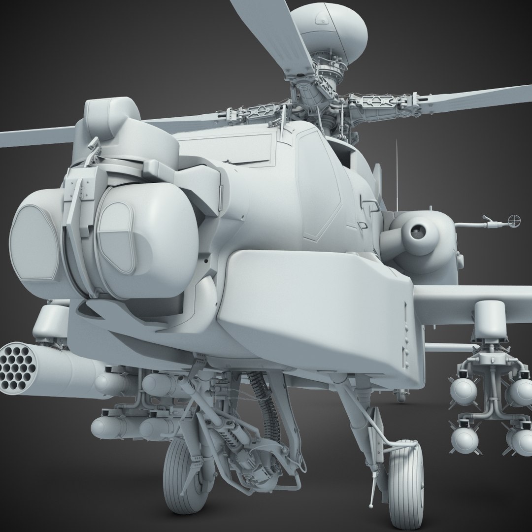 3d Apache Helicopter Model