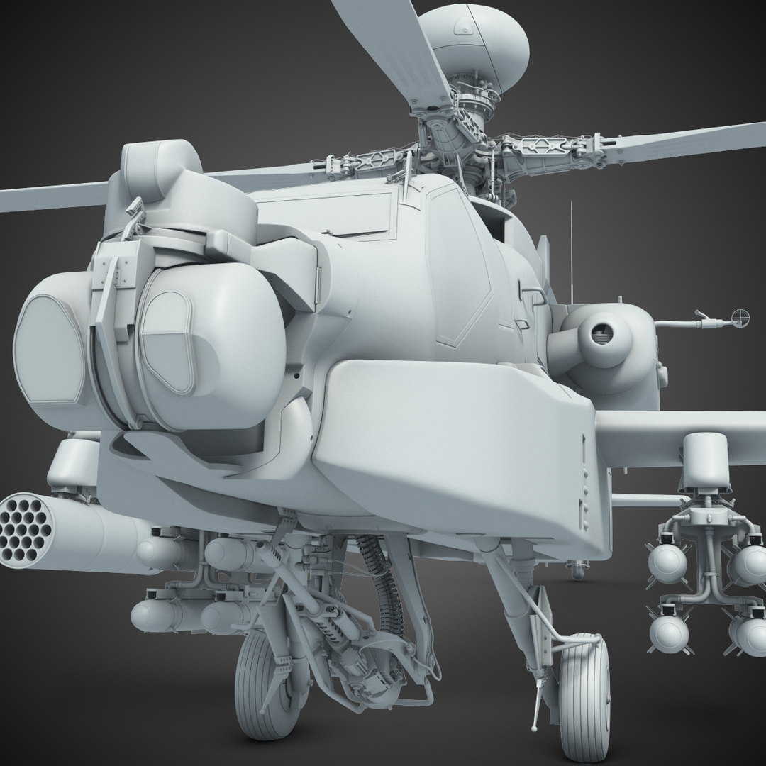 3d apache helicopter model