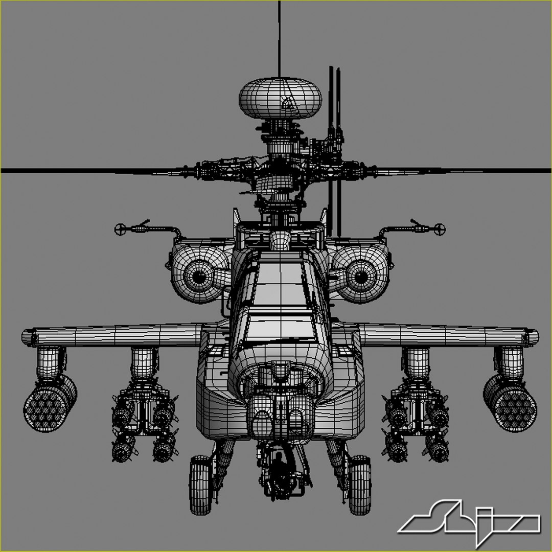 3d Apache Helicopter Model