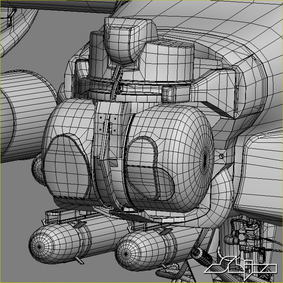 3d Apache Helicopter Model