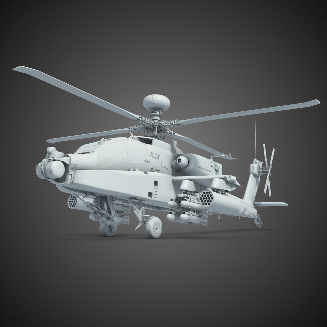 3d Apache Helicopter Model