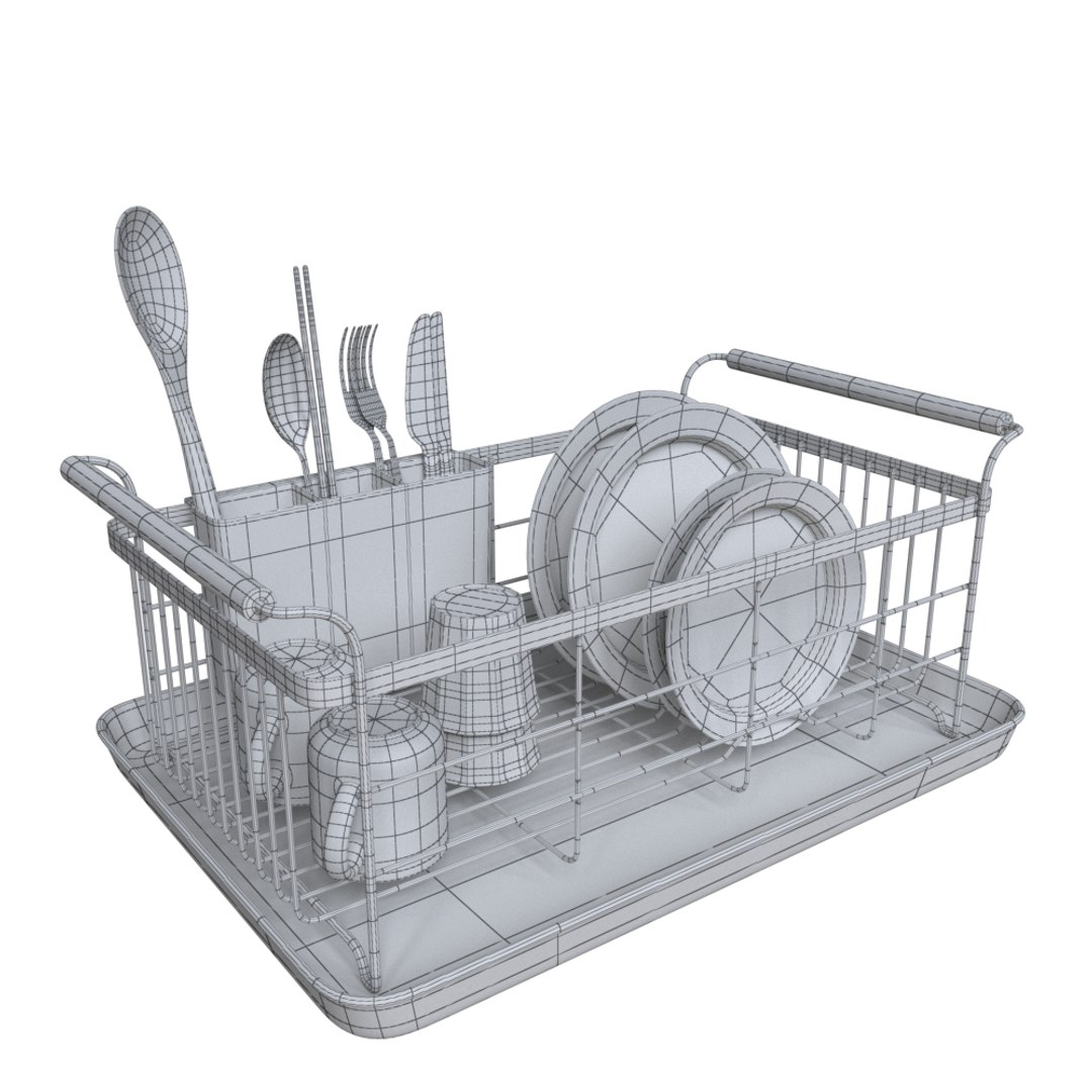 3D Dish Rack Model - TurboSquid 1251520