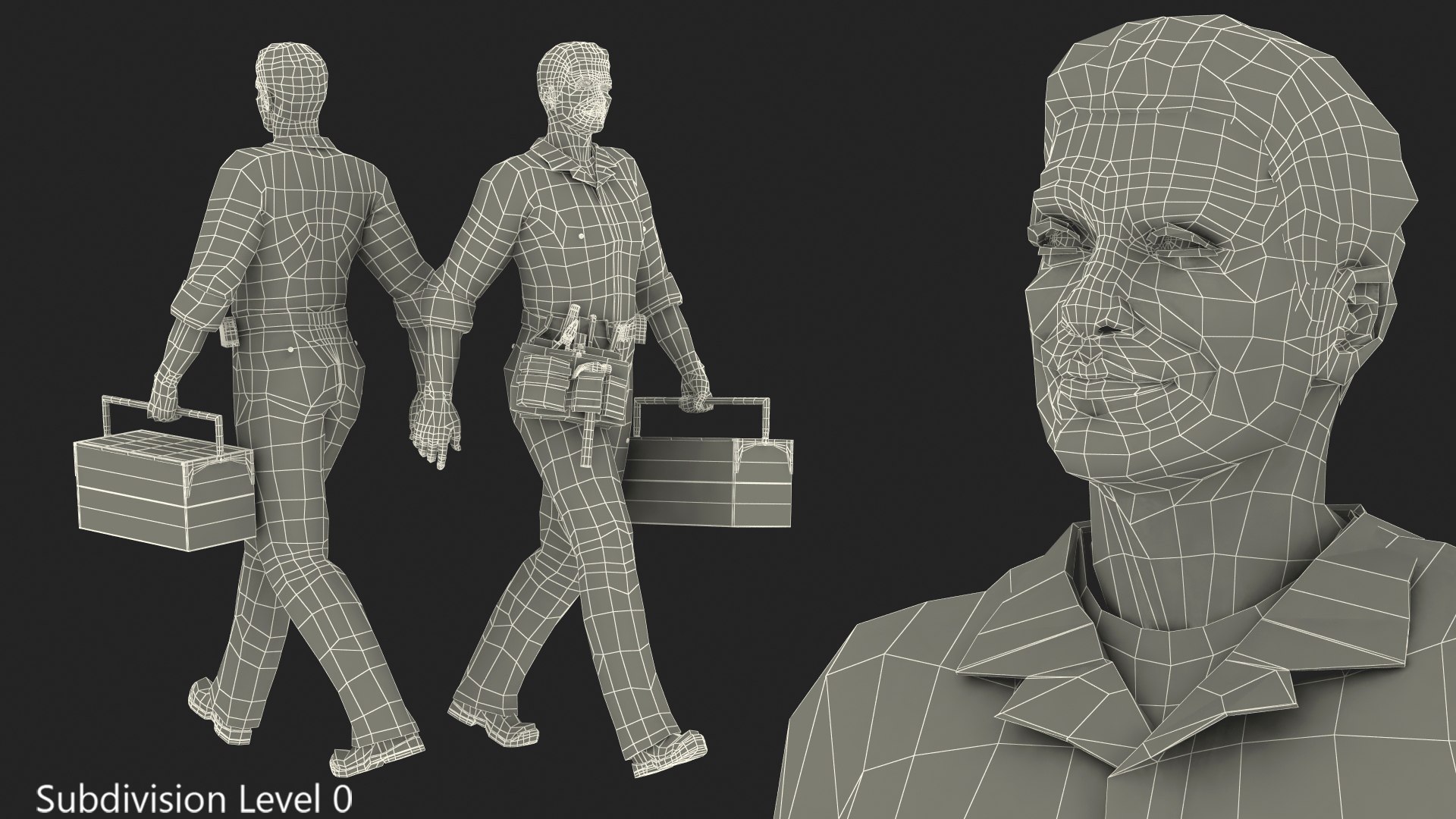 3D locksmith walking pose - TurboSquid 1609728