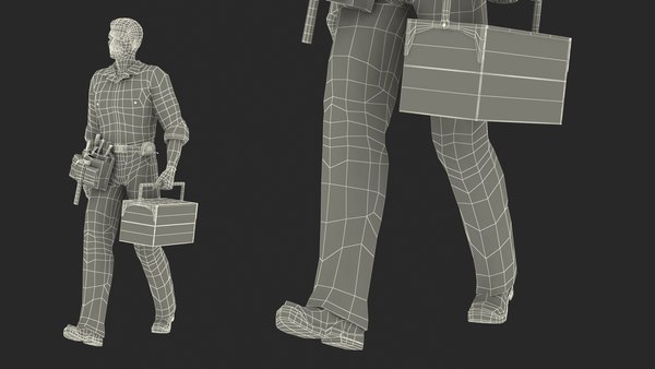 3D locksmith walking pose - TurboSquid 1609728