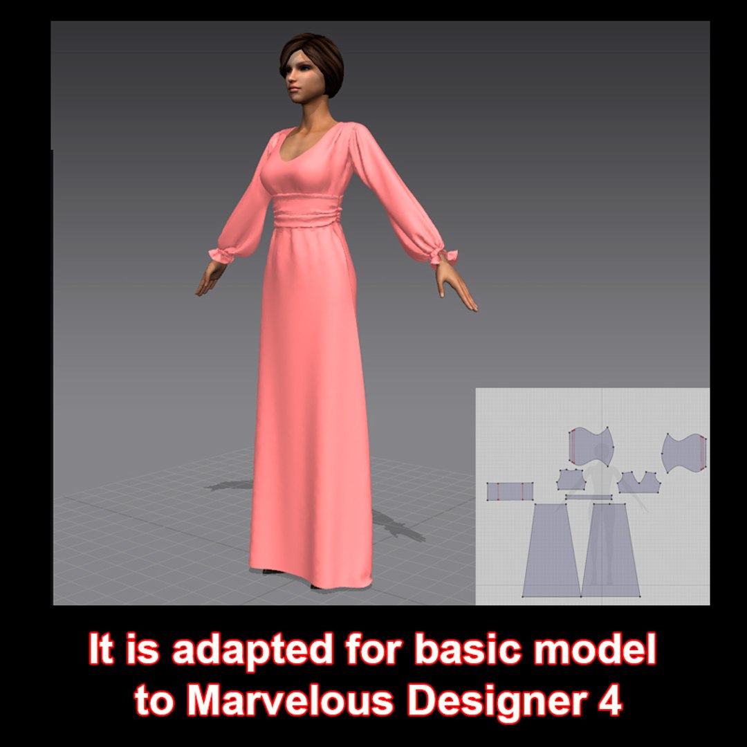 maya dress marvelous designer
