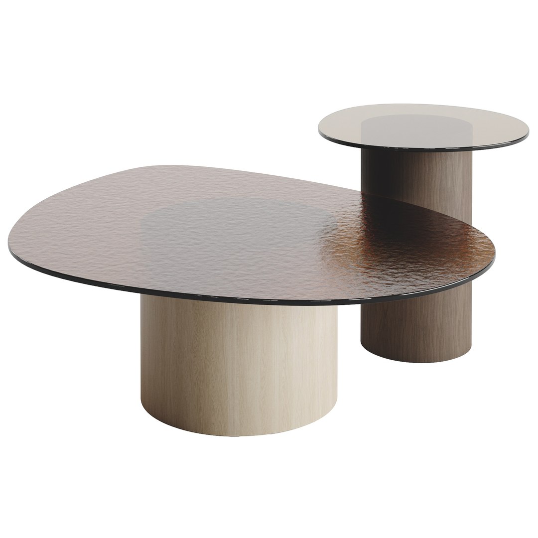 Calligaris Mushroom Coffee TopTables Glass 3D model - TurboSquid 2078921