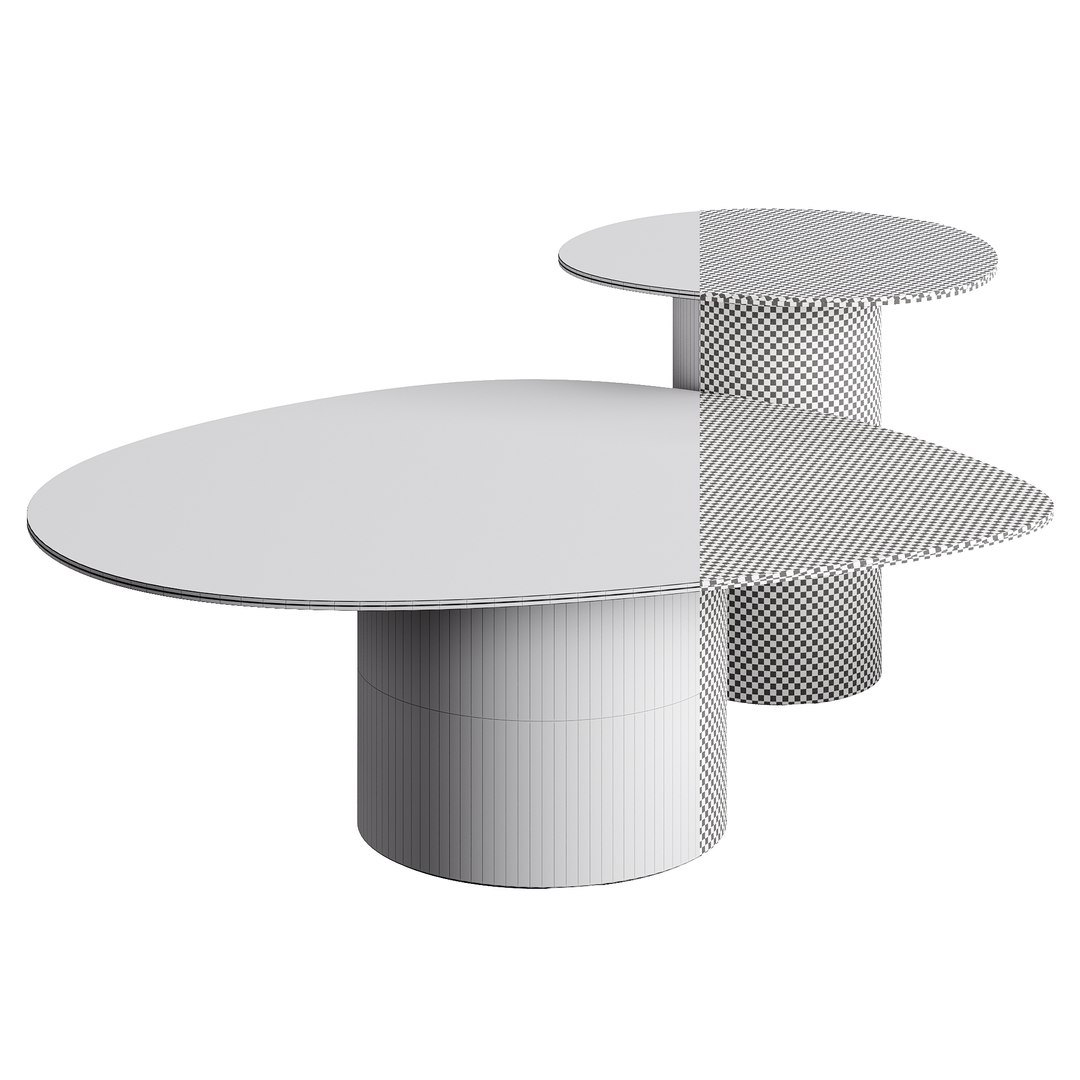 Calligaris Mushroom Coffee TopTables Glass 3D model - TurboSquid 2078921