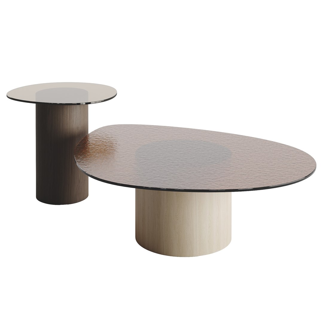 Calligaris Mushroom Coffee TopTables Glass 3D model - TurboSquid 2078921