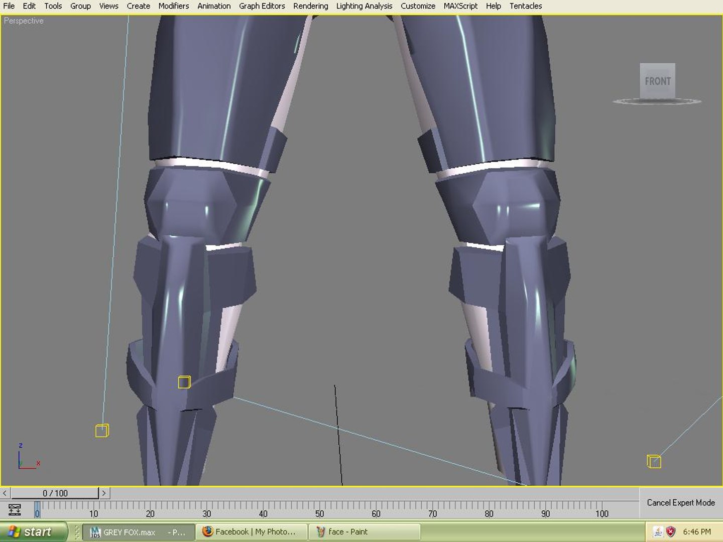 3d model cyborg ninja character