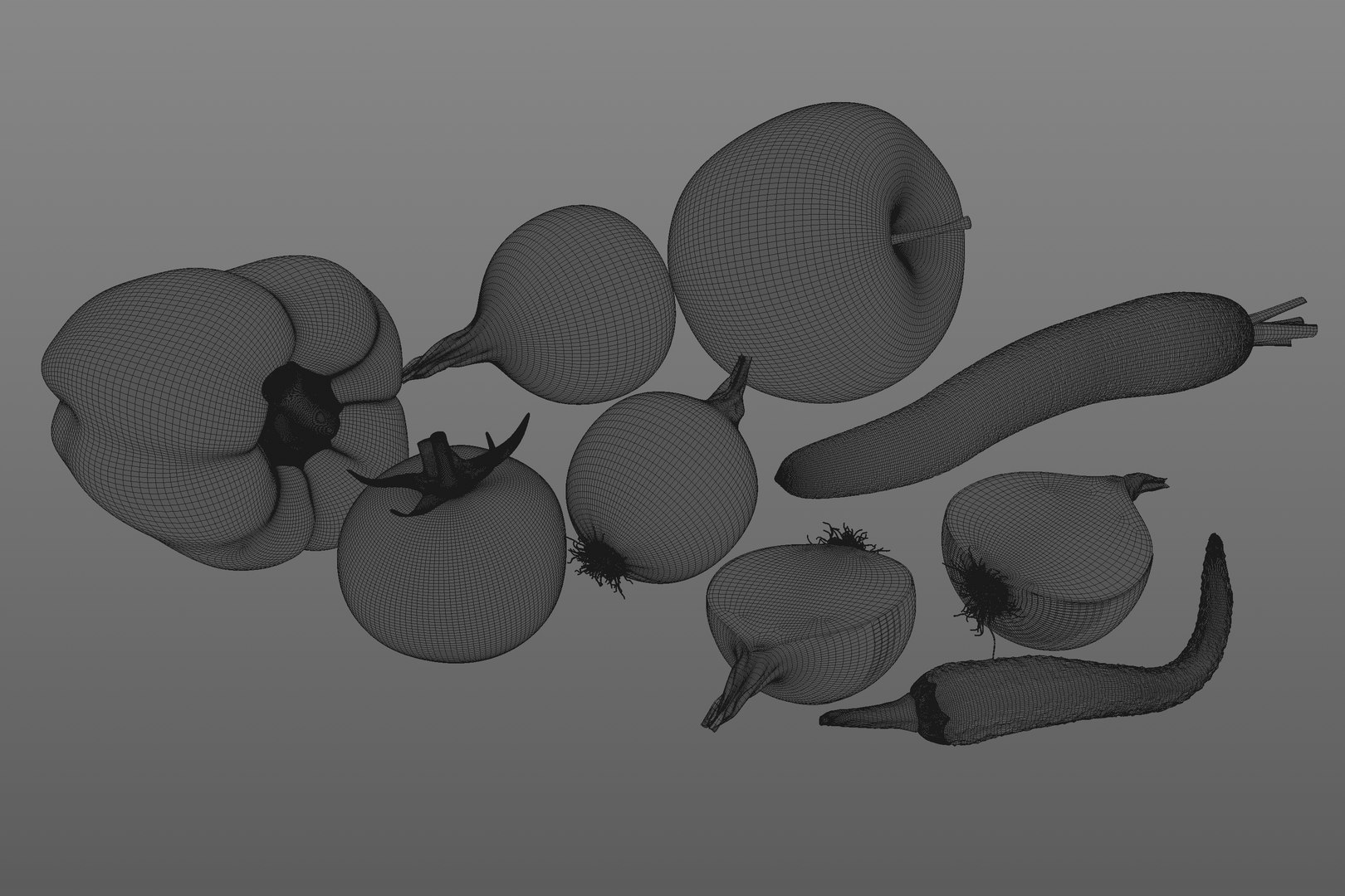 Vegetables Set 3D - TurboSquid 2171096