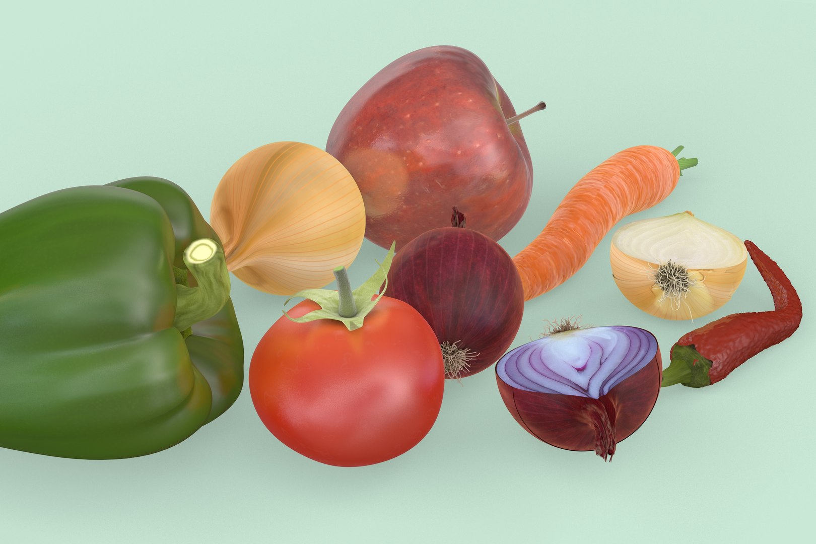 Vegetables Set 3D - TurboSquid 2171096