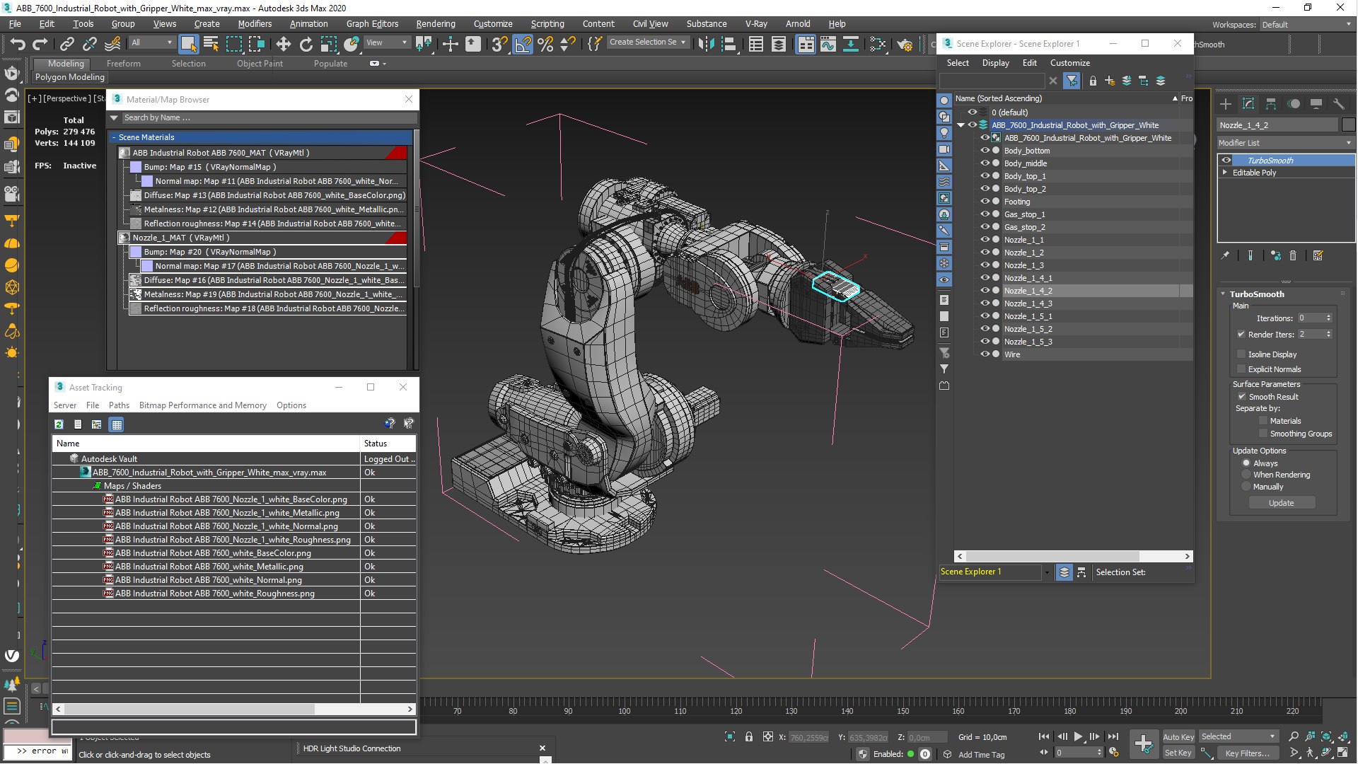 ABB 7600 Industrial Robot With Gripper White 3D - TurboSquid 2385096