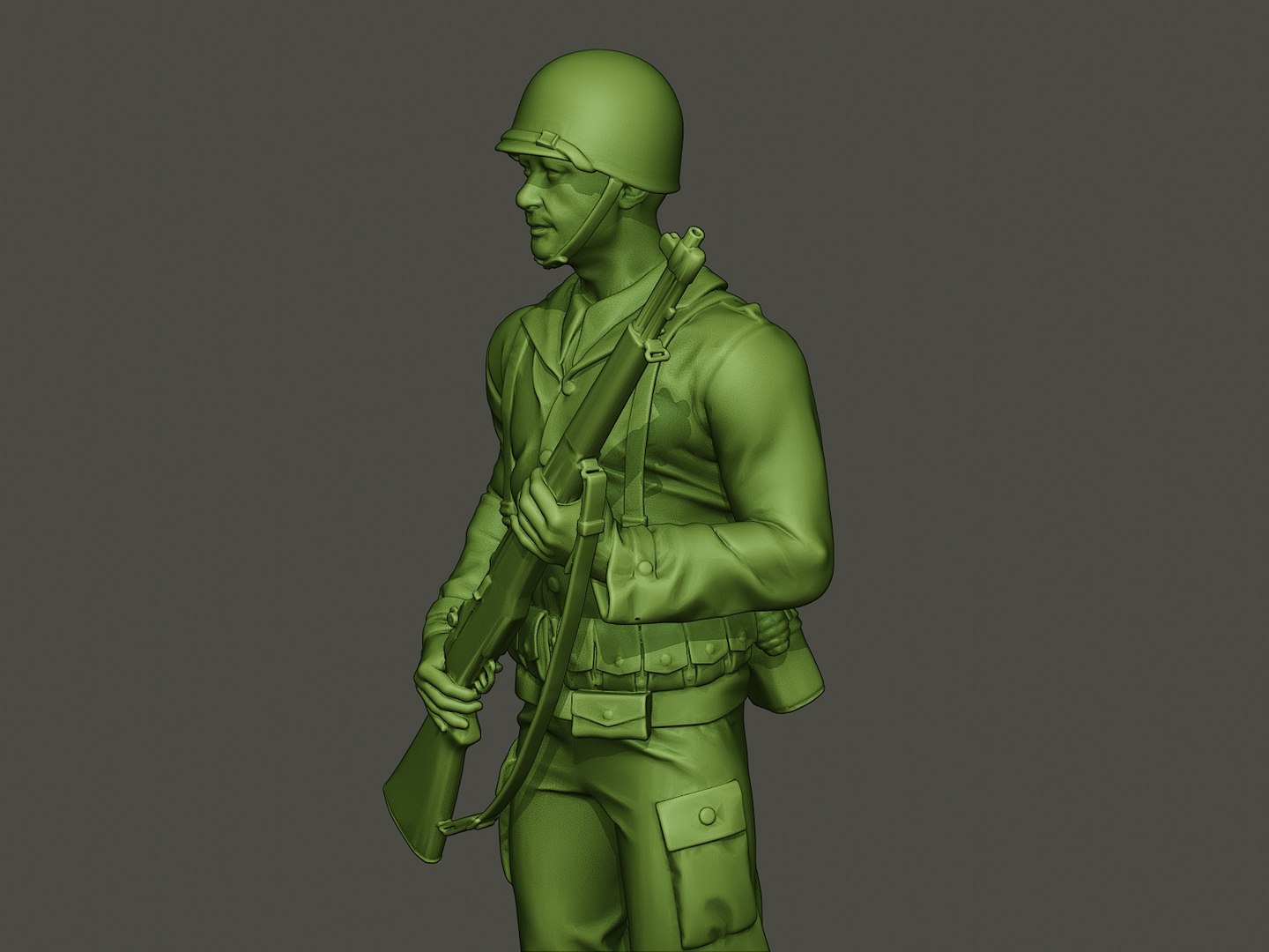 3D american soldier ww2 standguard - TurboSquid 1401647