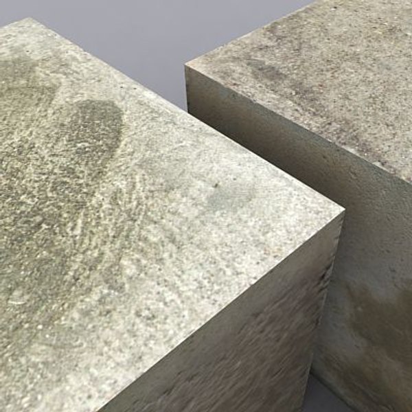 3d weathered concrete block model