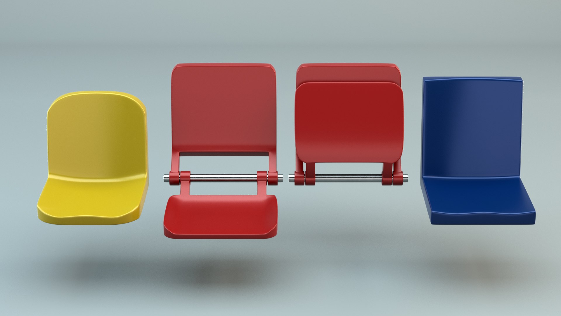 3D Model Set Stadium Seats - TurboSquid 1321921