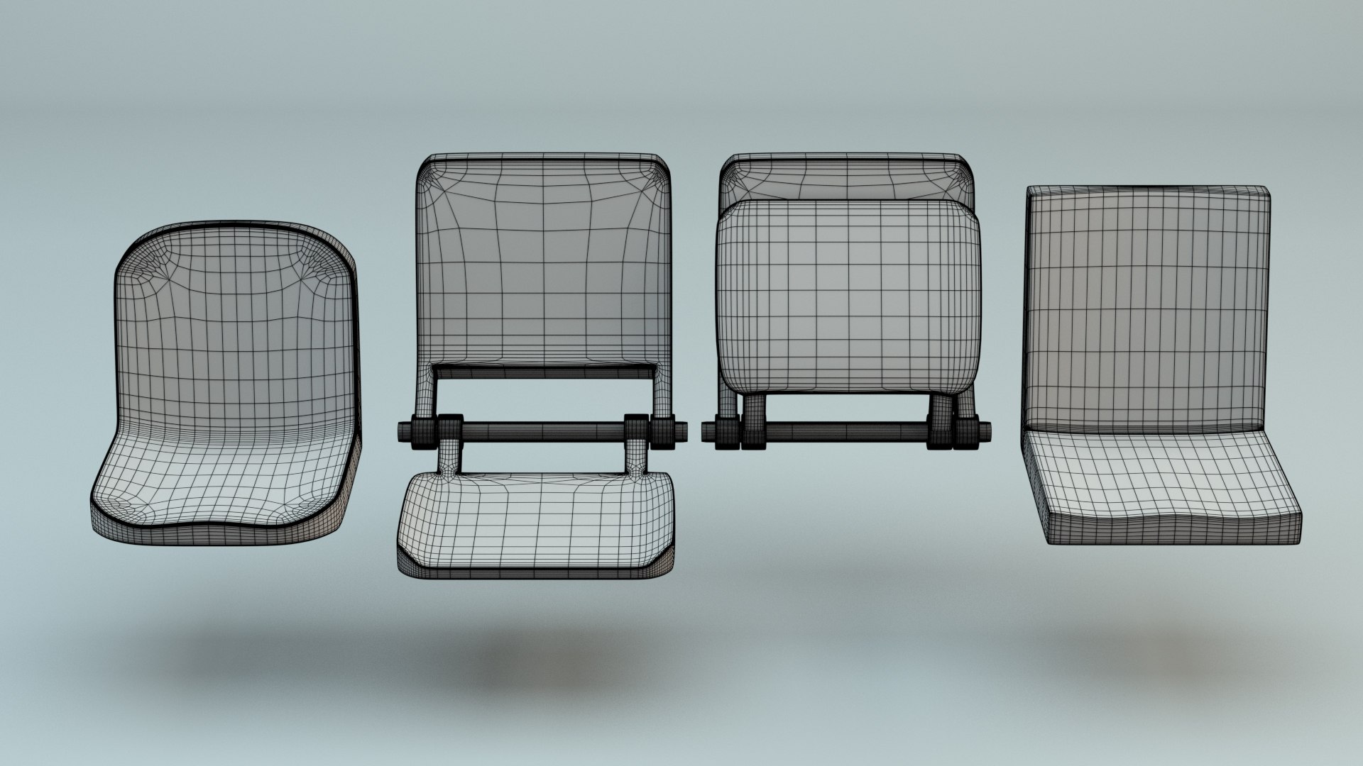 3D Model Set Stadium Seats - TurboSquid 1321921
