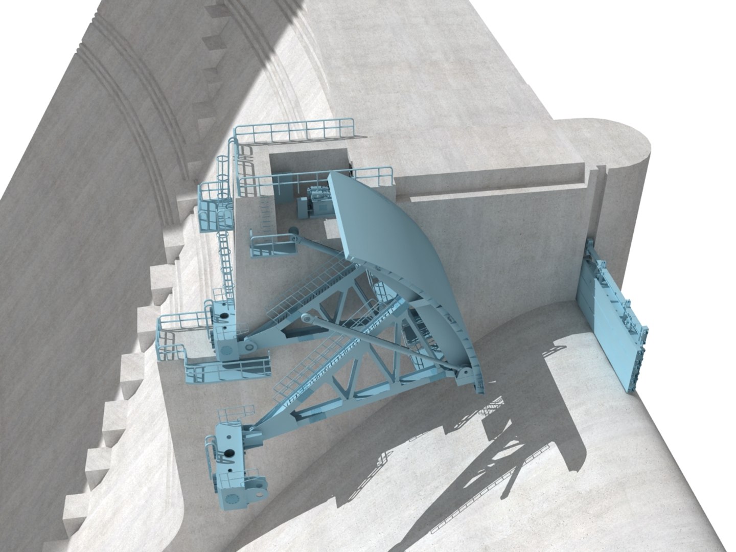 Dam Sluice Gate 3D Model - TurboSquid 1649429