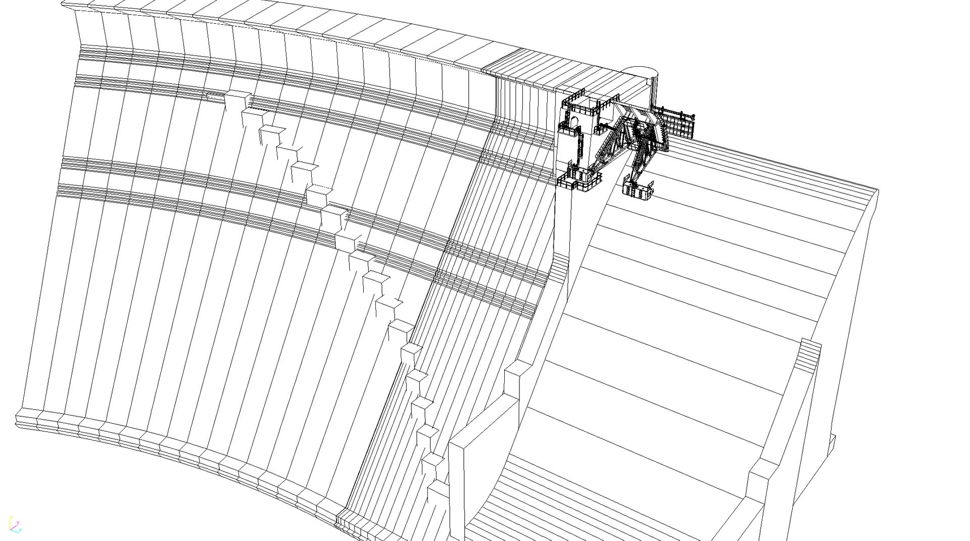 Dam sluice gate 3D model - TurboSquid 1649429