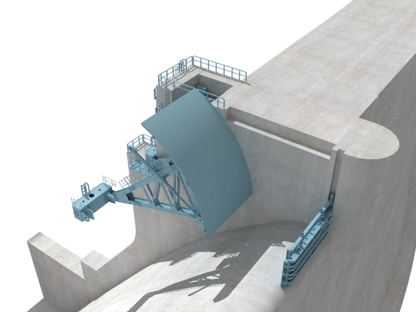 Dam Sluice Gate 3D Model - TurboSquid 1649429