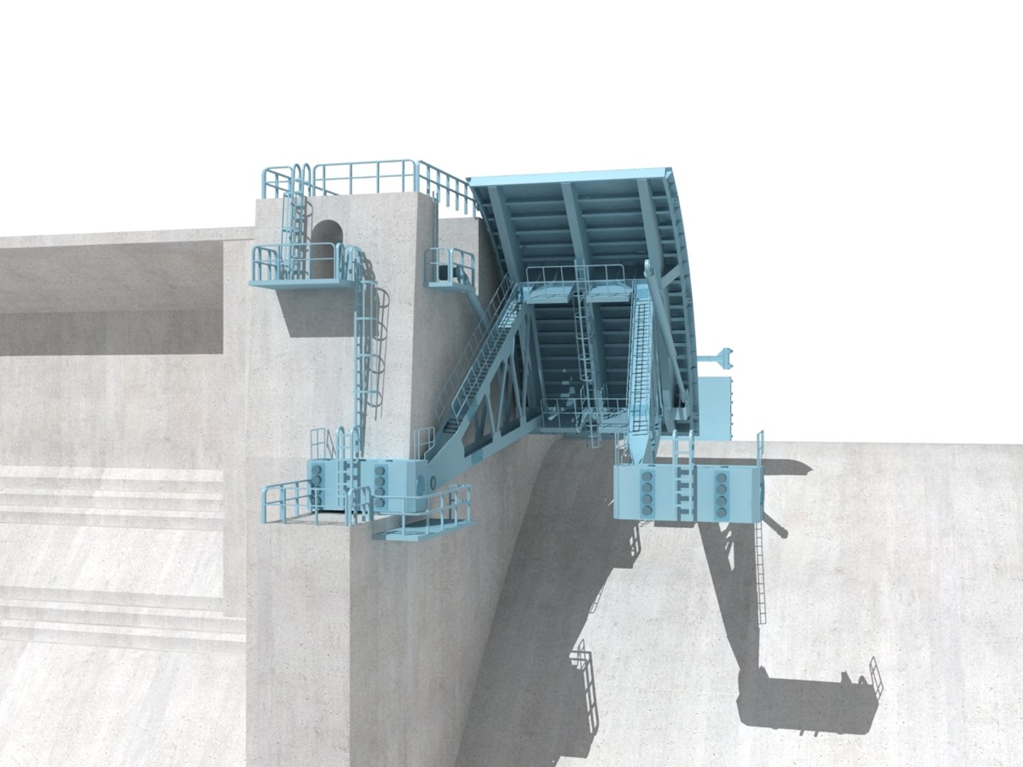Dam Sluice Gate 3D Model - TurboSquid 1649429