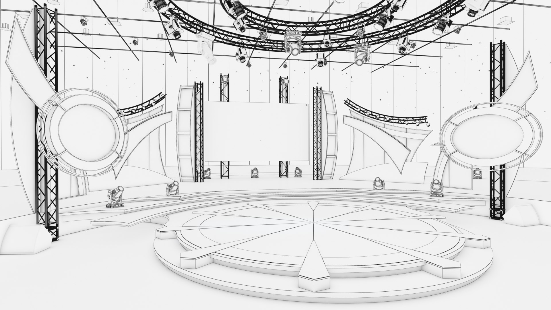 TV Studio Entertainment Set 5 3D - TurboSquid 1756329