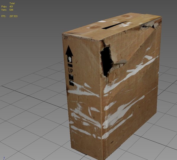 cardboard box 3d model