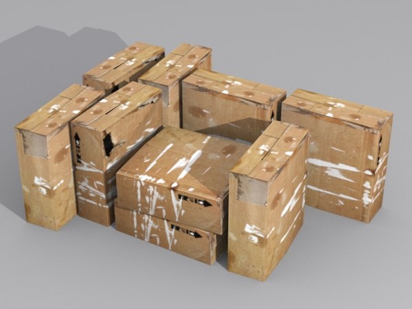 cardboard box 3d model