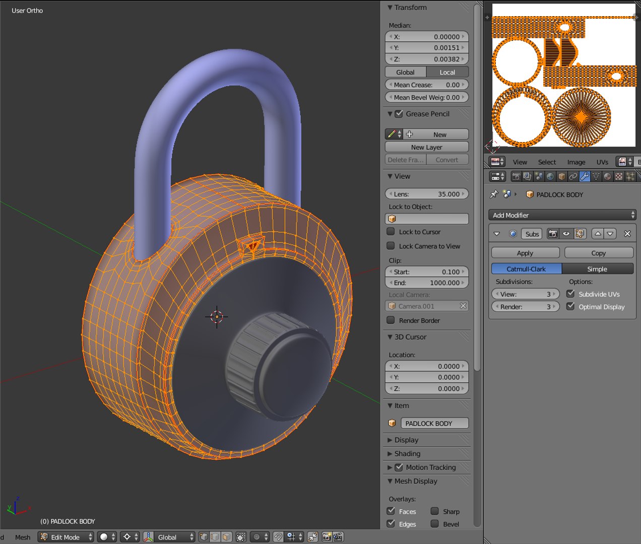 Combination Padlock Model - TurboSquid 2092614