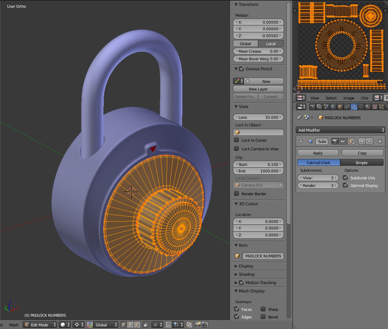 Combination Padlock Model - TurboSquid 2092614