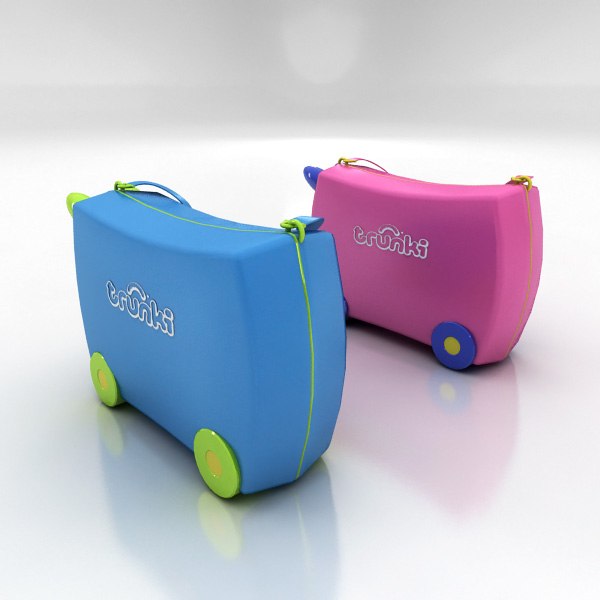 3d trunki kids case suitcase
