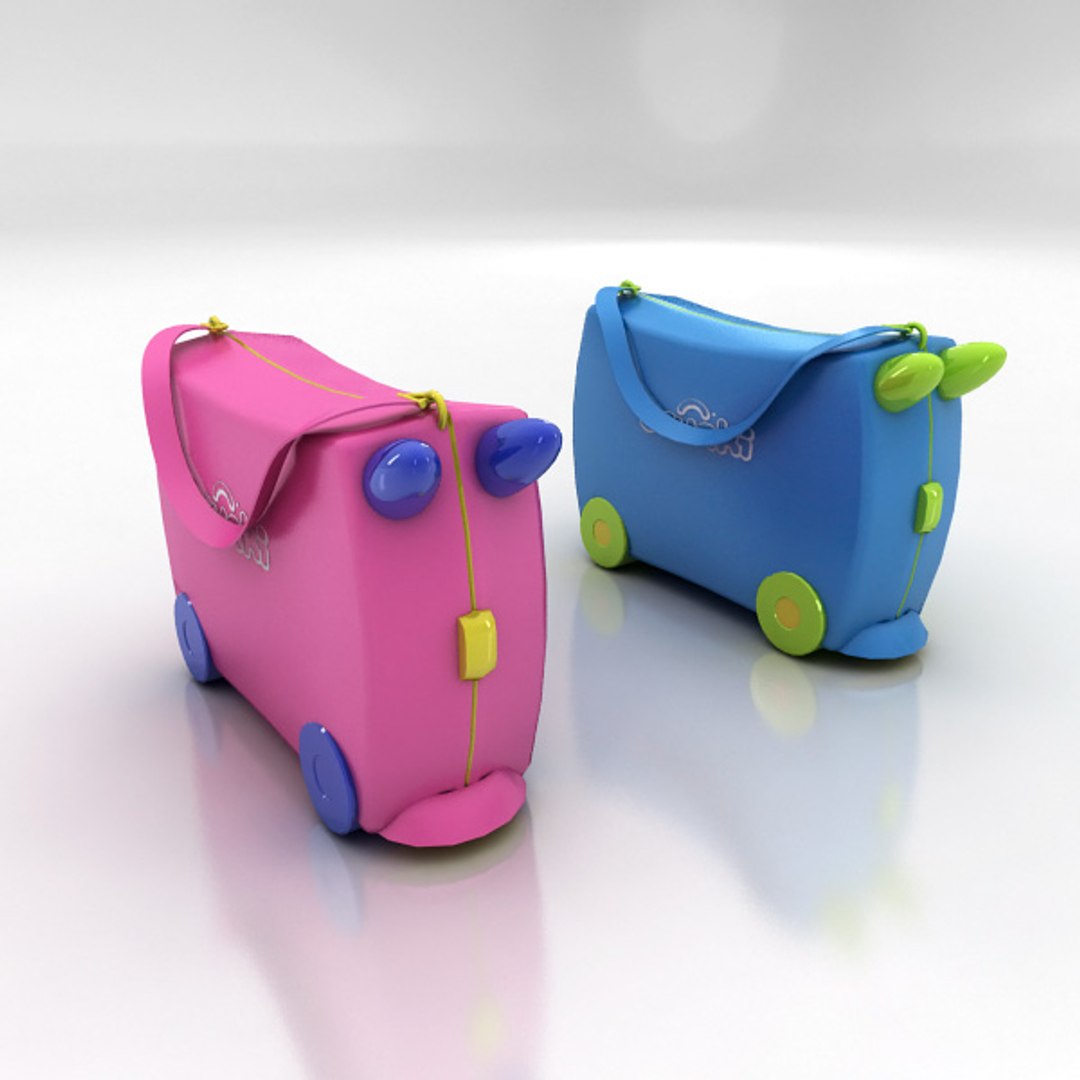 3d trunki kids case suitcase