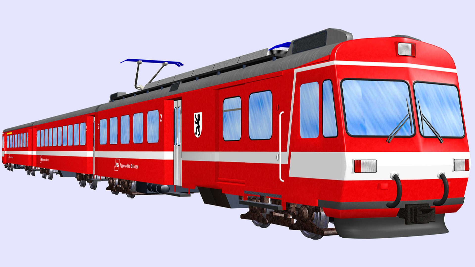 3D appenzeller bahn bde 4-4 ii electric passenger train - TurboSquid ...