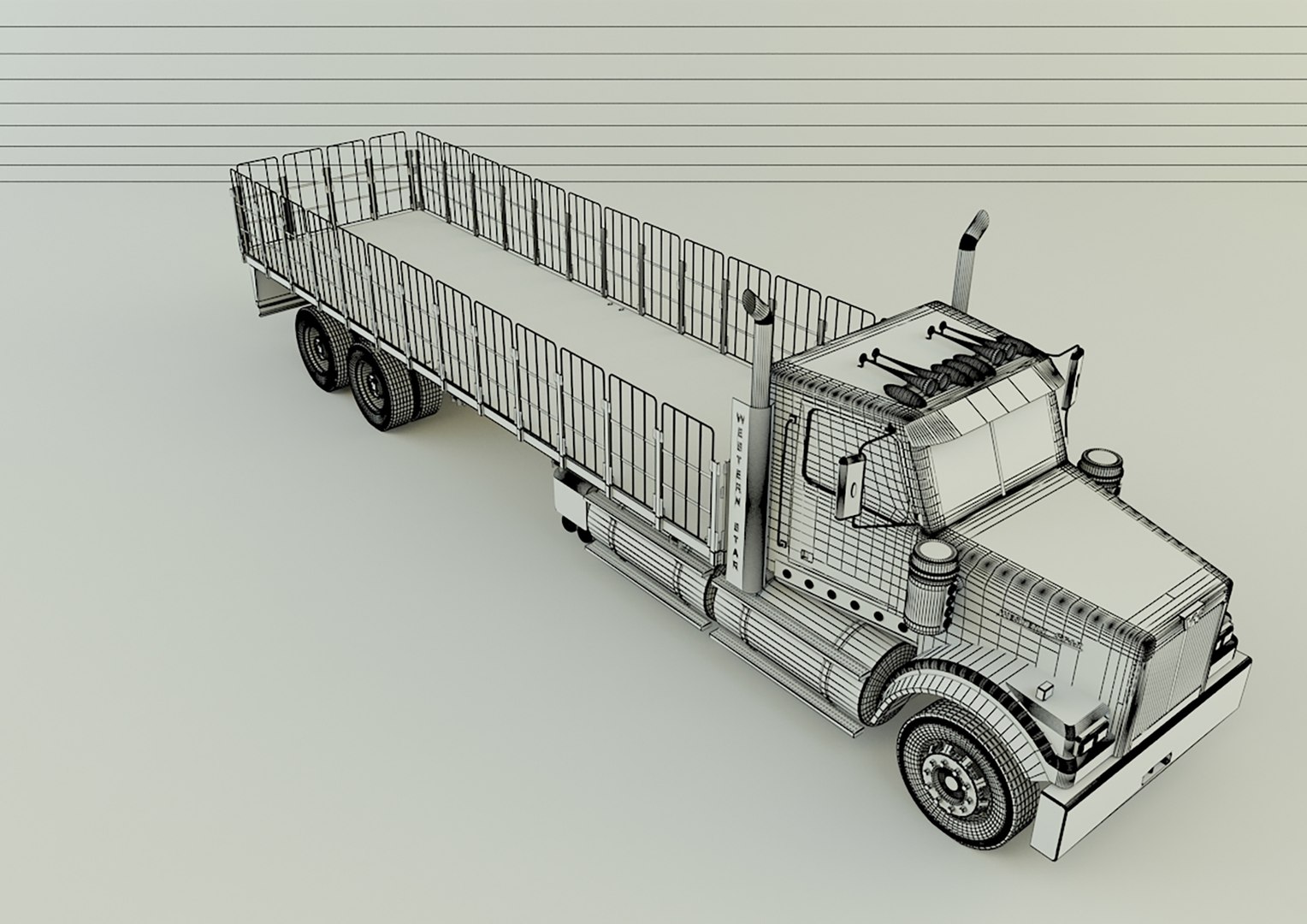 3D 4900SF Truck Model - TurboSquid 2070238